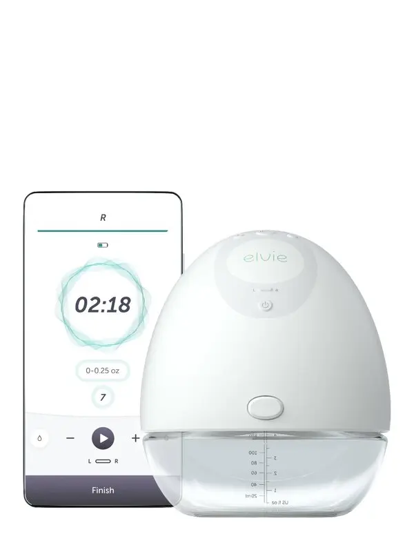 ELVIE Rechargeable Single Electric Breast Pump - White
