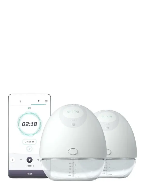 ELVIE Double Rechargeable Electric Breast Pump - White