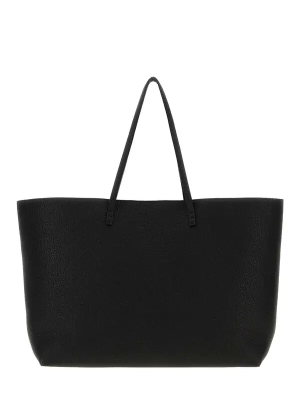 Fendi Leather Medium Roll Shopping Bag - Black