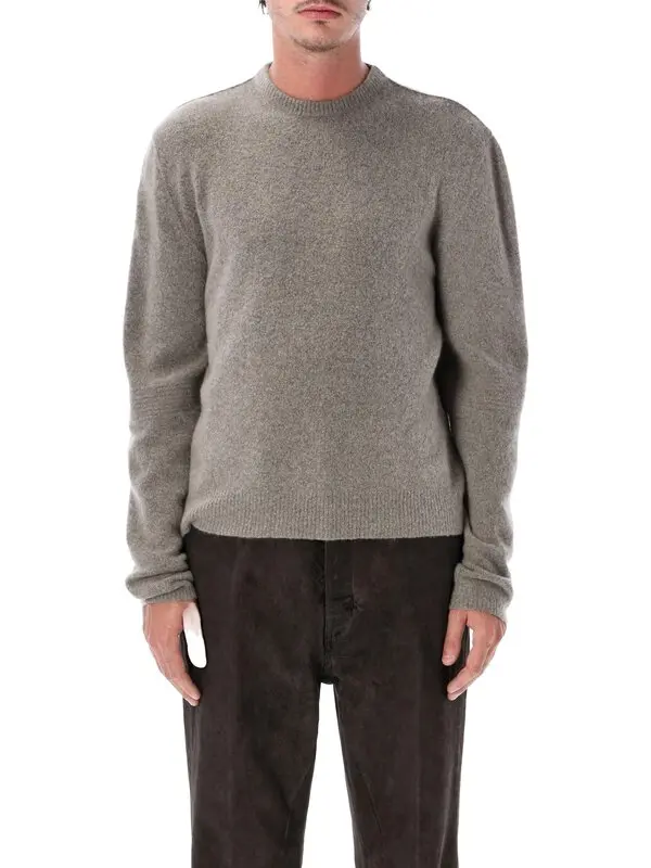Rick Owens Crewneck Cashmere Blend Sweater - Dust Grey