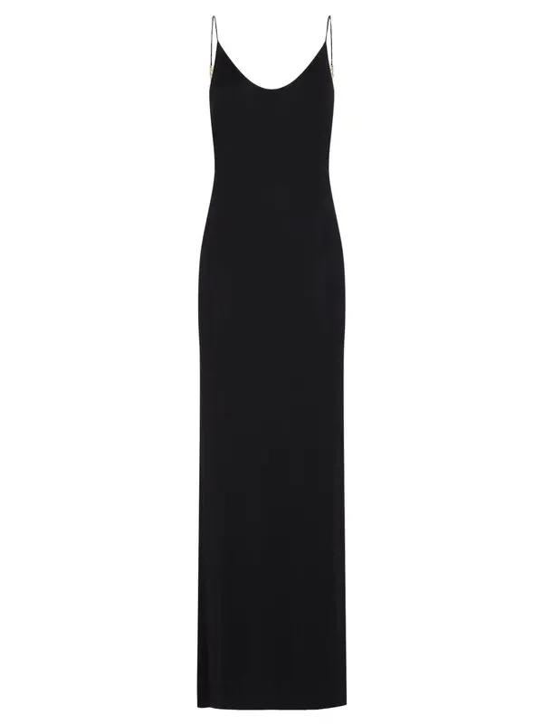 Saint Laurent Long Viscose Dress For - Black
