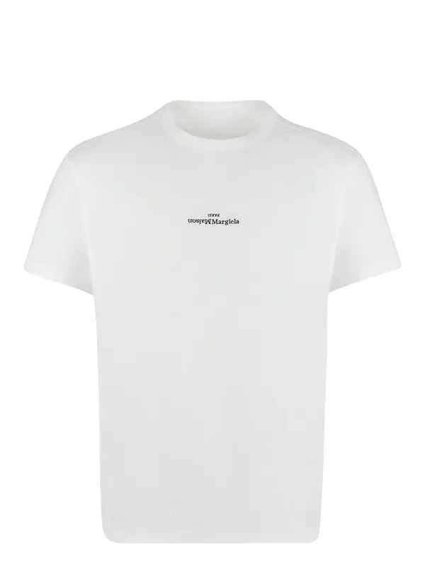 MAISON MARGIELA Logo Cotton T-shirt - White