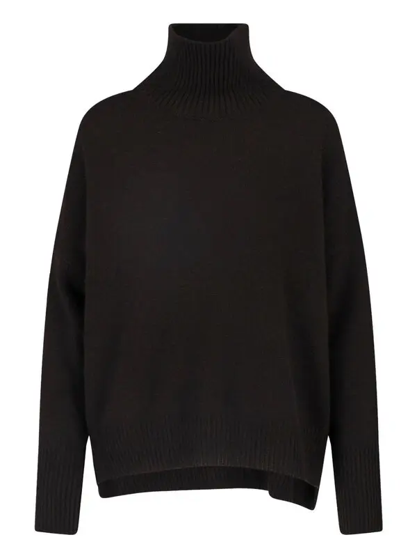 LISA YANG 100% Cashmere Turtleneck Sweater - Brown
