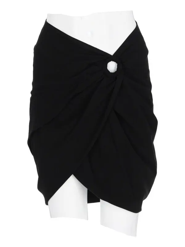 Isabel Marant Étoile Draped Ring Detail Mini Skirt - Black