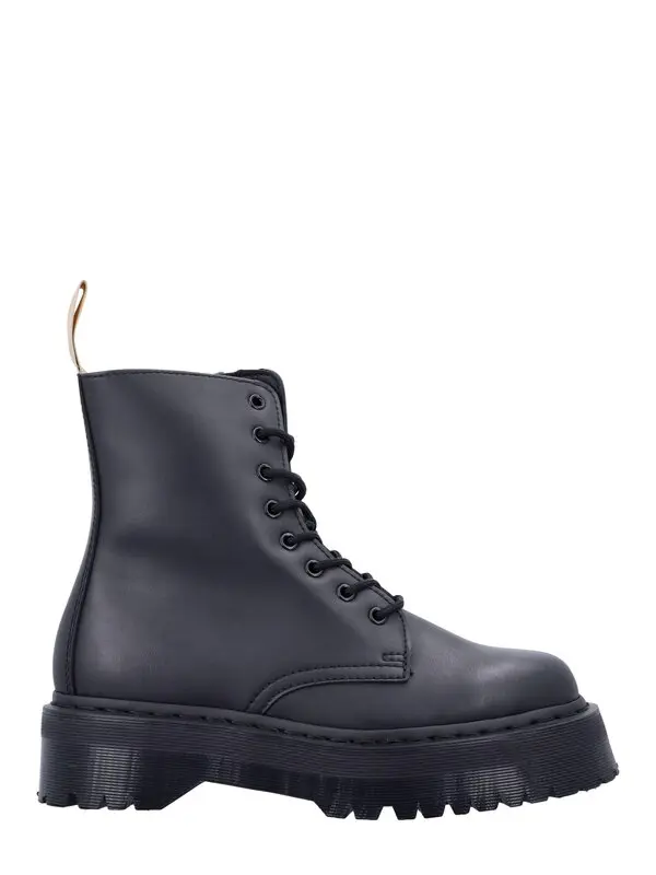 Dr. Martens Platform Lace-up Combat Boots - Nero