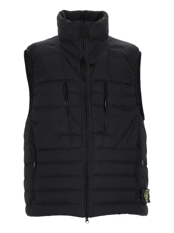 Stone Island Quilted Puffer Vest - Black