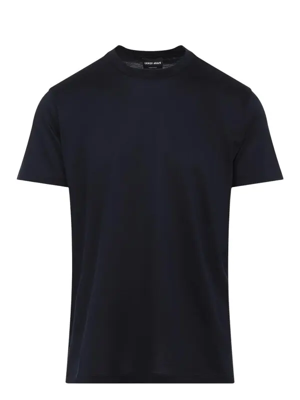 Giorgio Armani S Silk-blend T-shirt - Blue