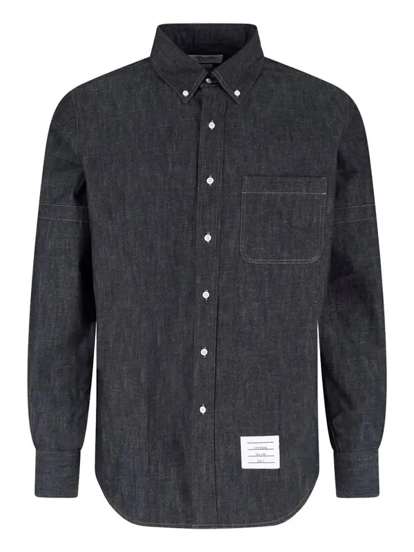 Thom Browne Denim Button-down Shirt - Blue