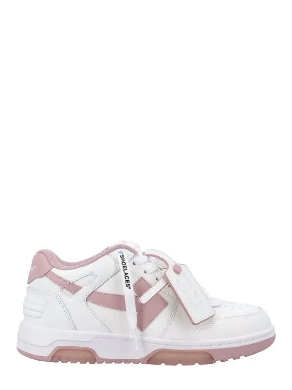 Off-White The Out Of Office" Arrow Detail Leather Sneakers - Bianco
