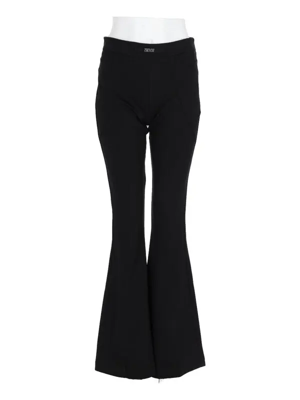 Versace High-rise Flared Stretch Trousers - Black