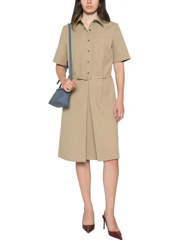 Fendi Cotton Short Dress - Beige