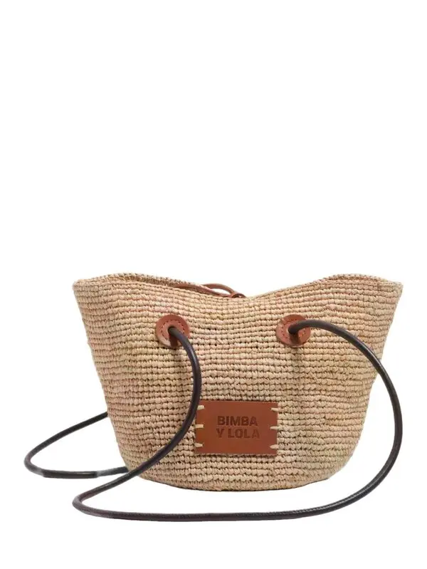 Bimba Y Lola Medium Natural-raffia Basket Bag - Neutrals