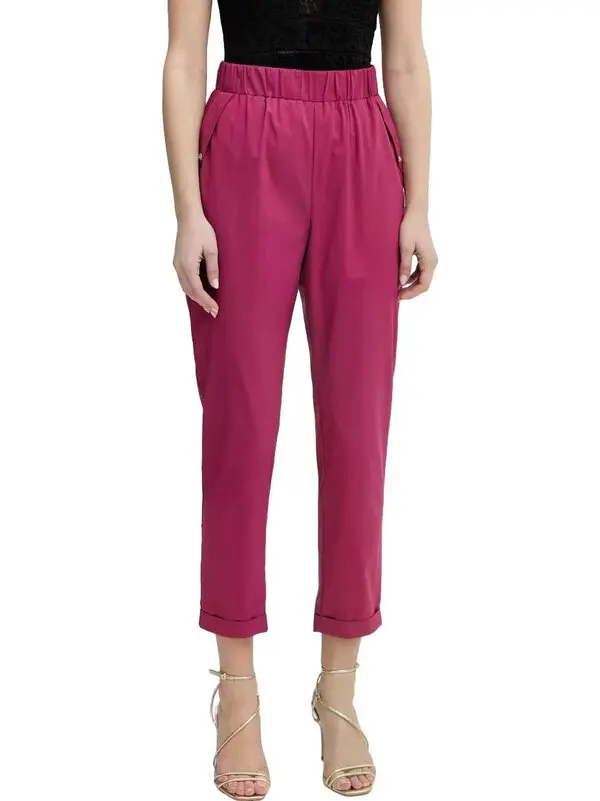 Liu Jo Button Detail Trousers - Pink