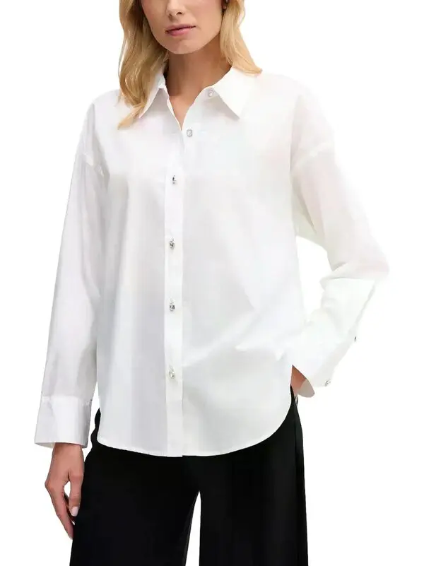 Dkny Jewel Button Shirt - White
