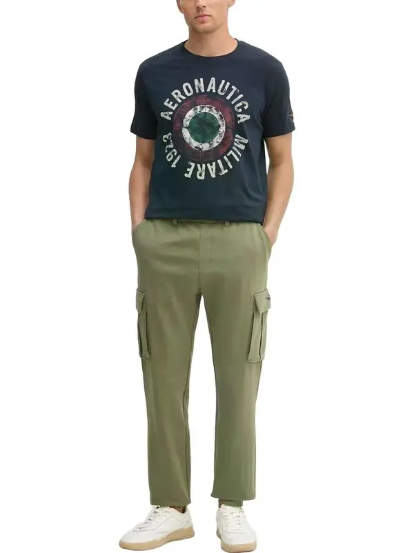 AERONAUTICA MILITARE Cargo Track Pants With Drawstring Waist - Green