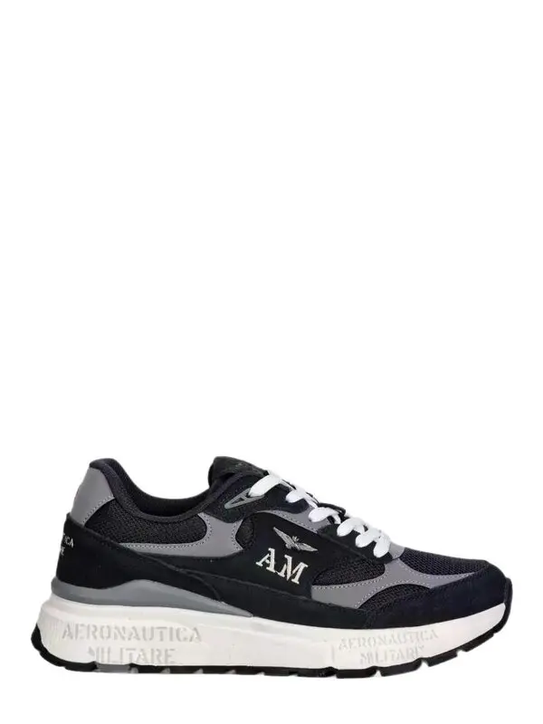 AERONAUTICA MILITARE Embroidered Logo Sneakers - Blue