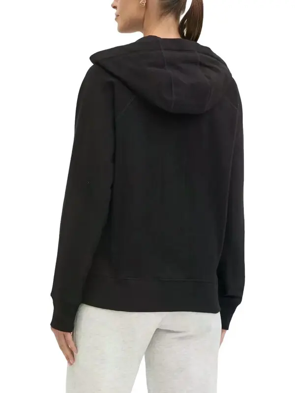 Dkny Two Tone Logo Zip-up Hoodie - Black