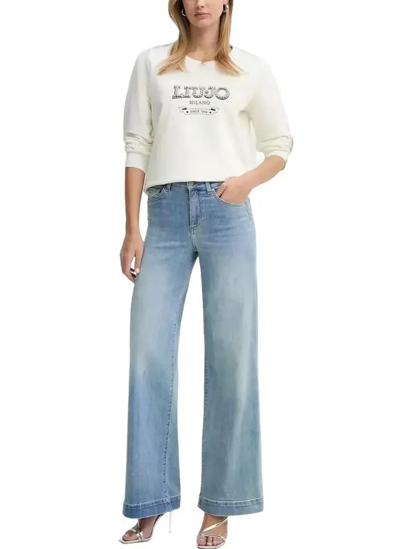 Liu Jo Embellished Graphic Sweatshirt - Neutrals