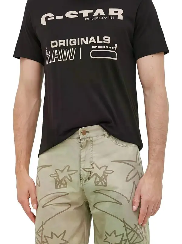 Desigual Graphic Print Shorts - Green