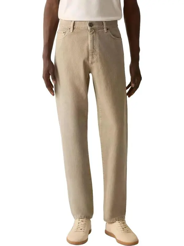 Zegna Cotton Tailored Trousers - Neutrals