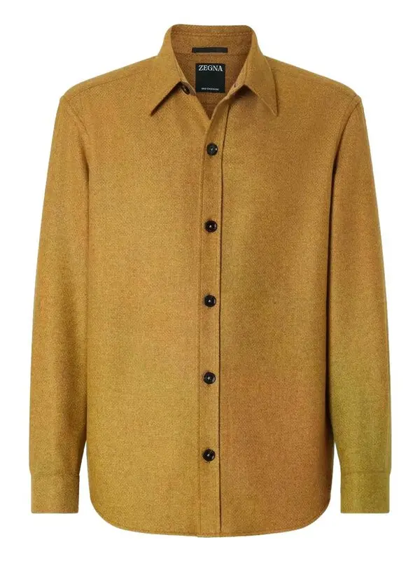Zegna Multimélange Oasi Cashmere Overshirt - Yellow