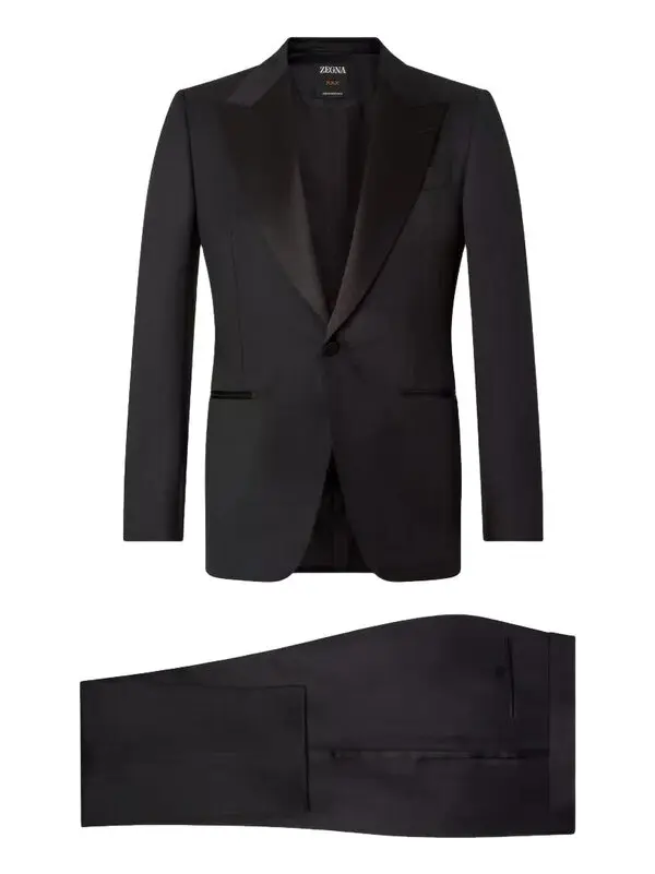 Zegna Trofeo 120mila Wool And Mohair Evening Suit - Black