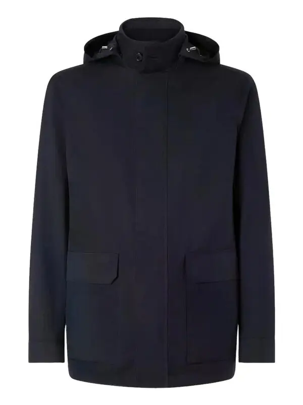 Zegna Notte Oasi Motorin 300cc Car Coat - Blue