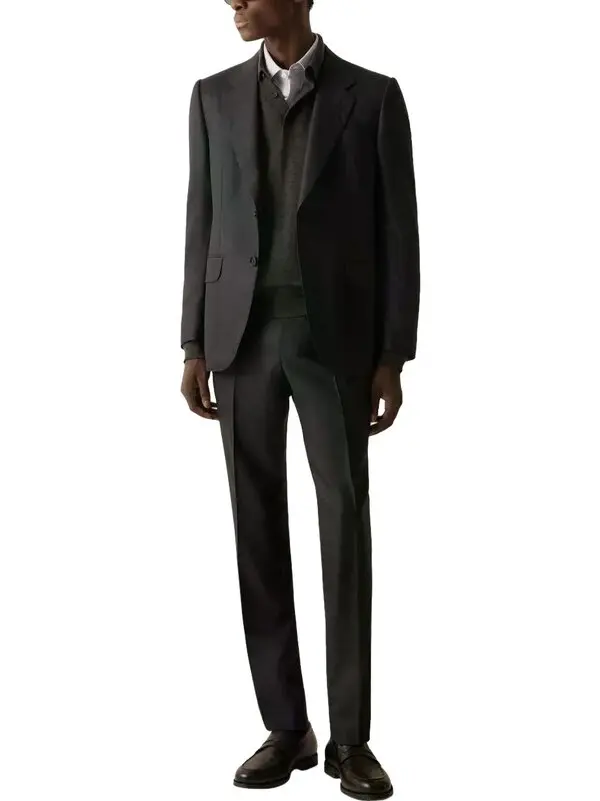 Zegna Dark- Trofeo 120mila Wool Suit - Grey