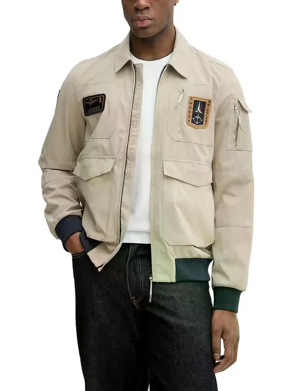 AERONAUTICA MILITARE Patch Detail Jacket - Neutrals