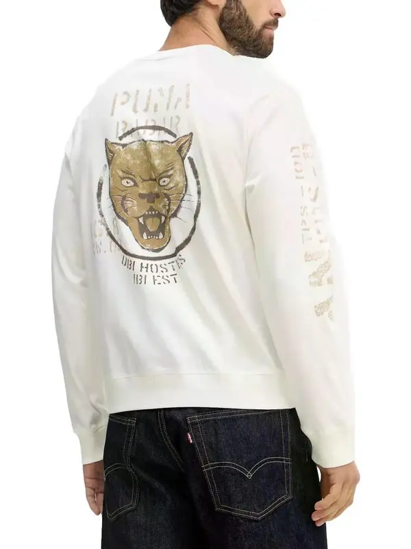 AERONAUTICA MILITARE Graphic-print Long-sleeve T-shirt - Neutrals