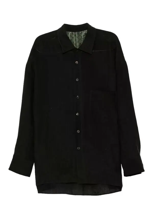 ZIGGY CHEN Long-sleeve Button-up Shirt - Black
