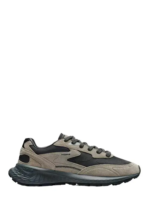 HOFF Panelled Calf Leather-trim Sneakers - Neutrals