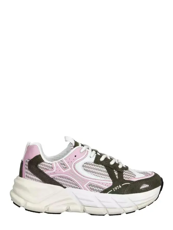 Iceberg Paneled Lace-up Sneakers - Pink