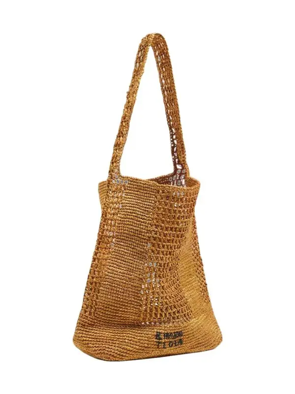 Bimba Y Lola Large Gold Shoulder Bag - Neutrals