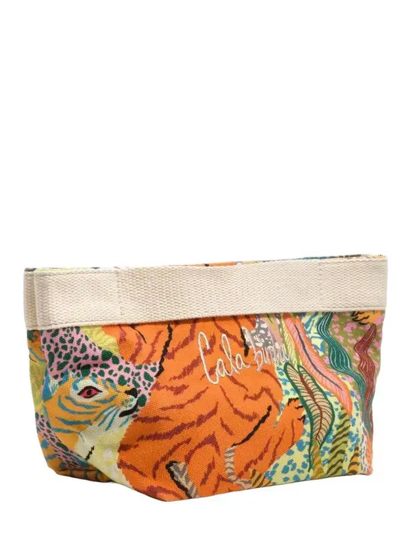 Bimba Y Lola Large Wild Cotton Beach Bag - Orange