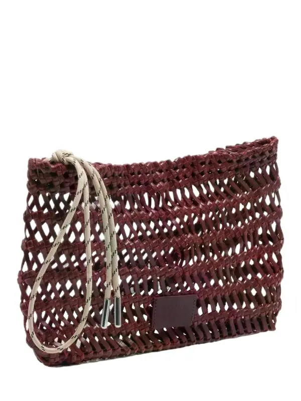 Bimba Y Lola Dark Cherry Plaited Leather Handbag - Red