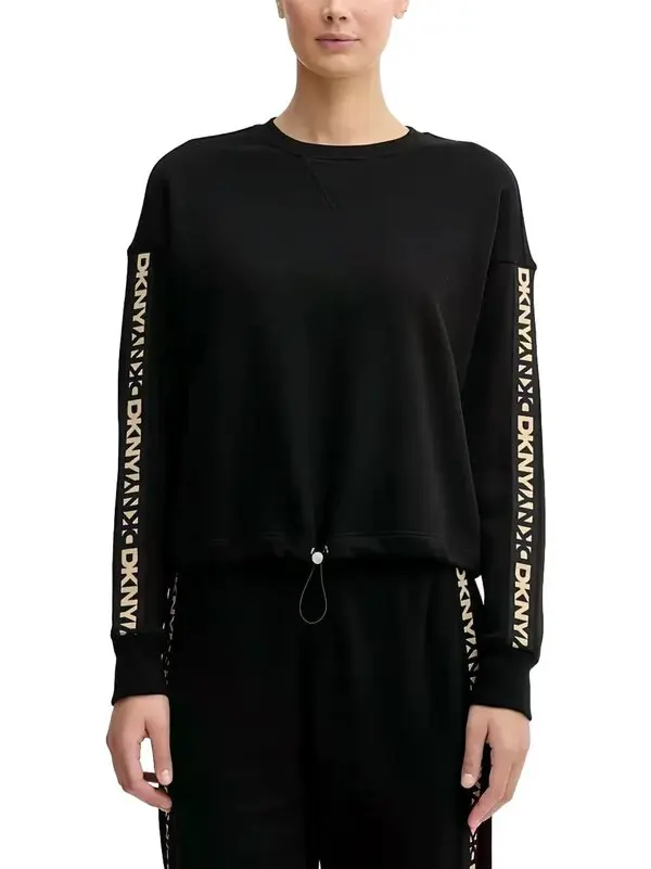 Dkny Logo Drawstring Sweatshirt - Black