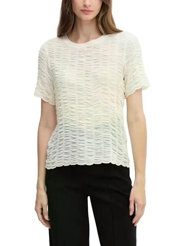 Dkny Textured Short-sleeved T-shirt - Neutrals