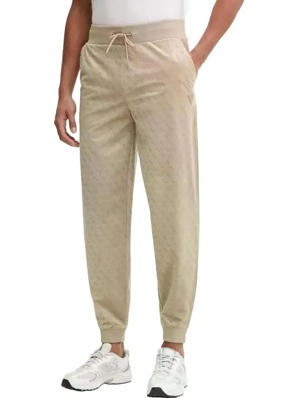 Guess Monogram-pattern Track Pants - Neutrals