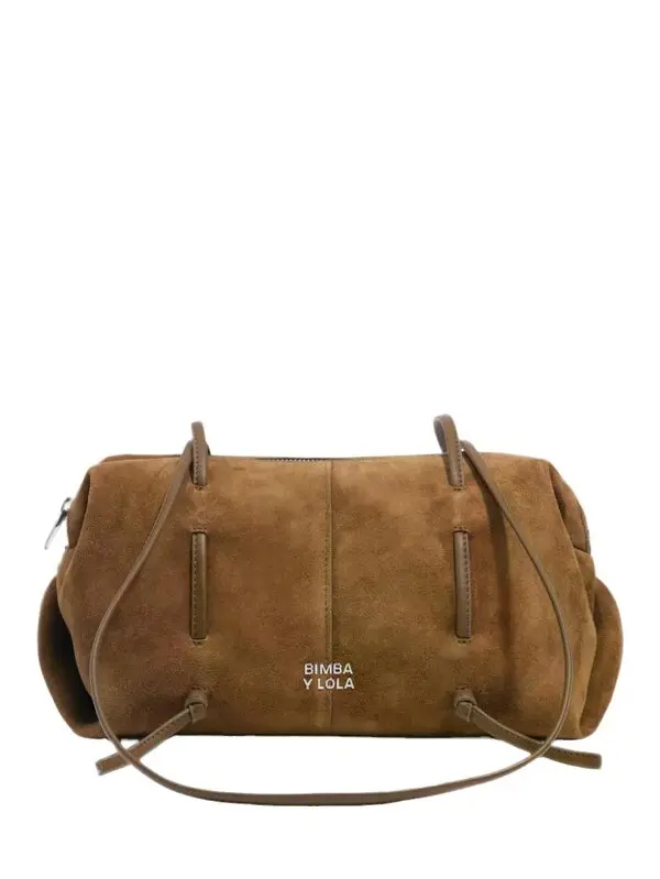 Bimba Y Lola Olive Suede Lolita Bag - Brown