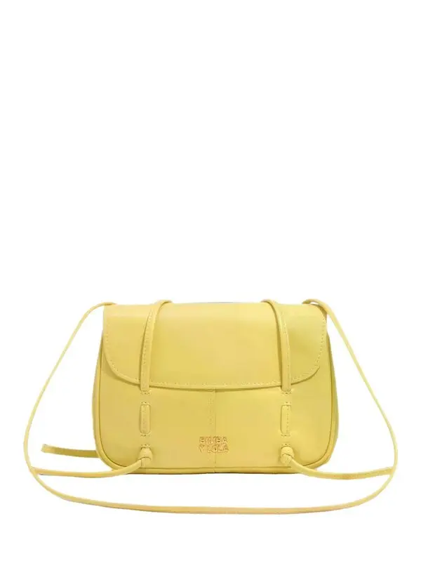 Bimba Y Lola Leather Mini Flap Bag - Yellow