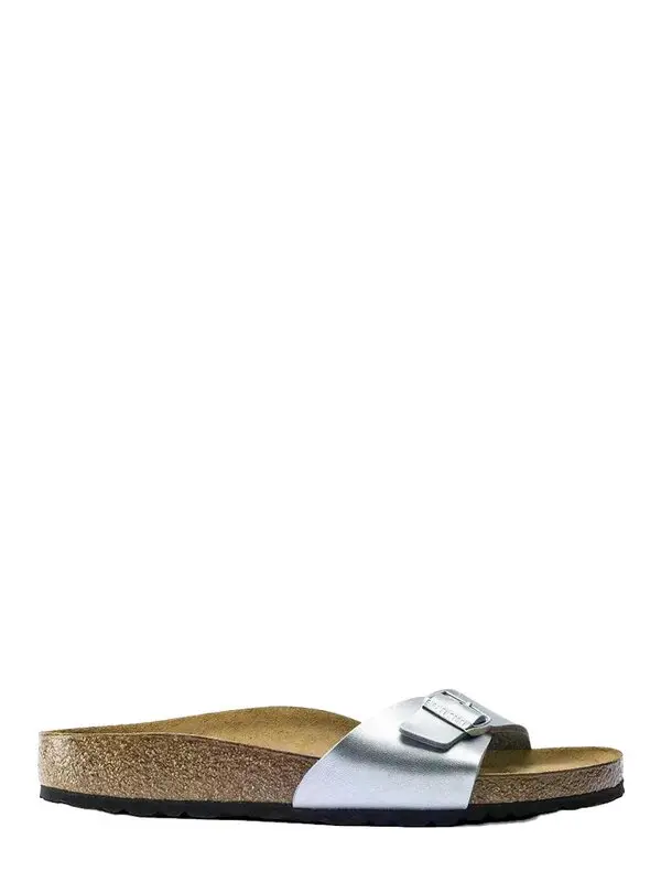 BIRKENSTOCK Madrid Flat Sandals With Buckle Fastening - Silver