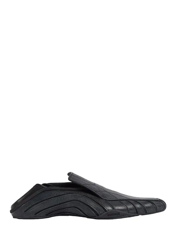 Gucci Leather Slip-on Sneakers With Web Detail - Black