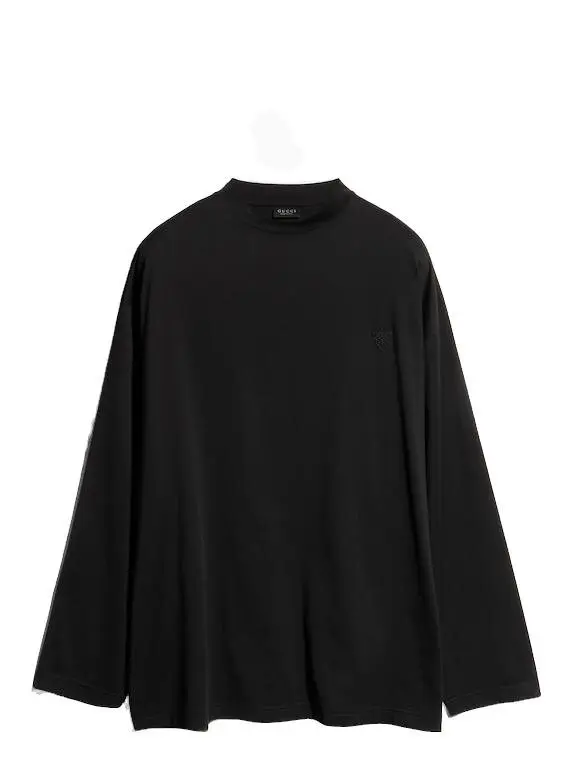 Gucci Cotton Silk T-shirt With Embroidery - Black