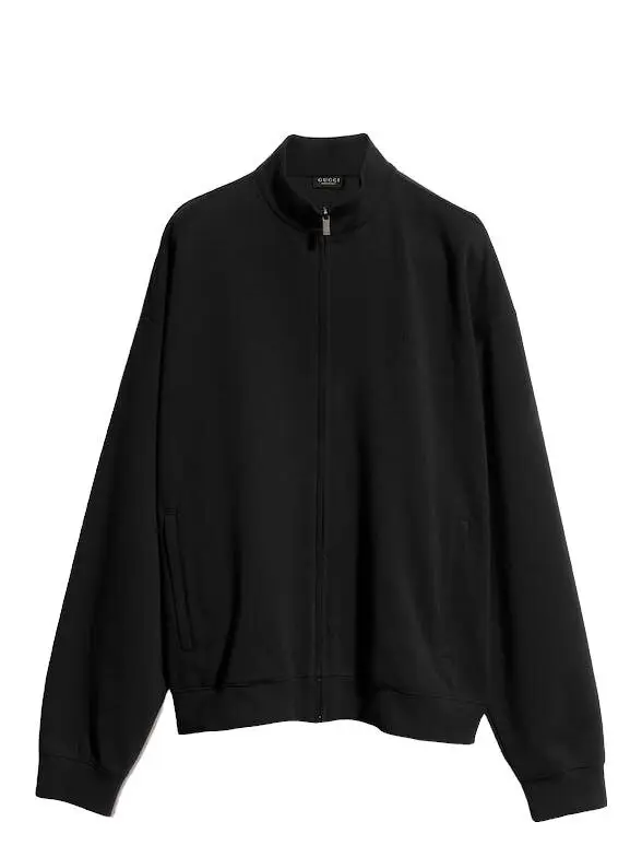 Gucci Embroidered Zip Jacket - Black