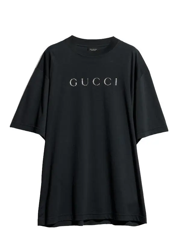 Gucci Cotton Jersey T-shirt With Print - Black