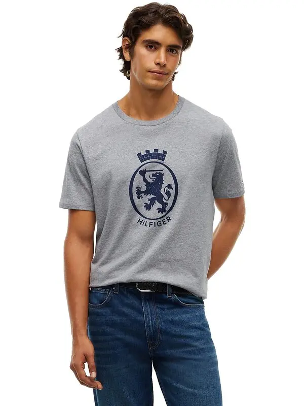 Tommy Hilfiger Big Crest Logo T-shirt - Grey Heather