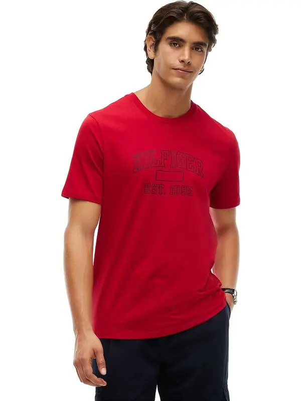 Tommy Hilfiger Varsity Hilfiger 85 Logo T-shirt - Medium Red