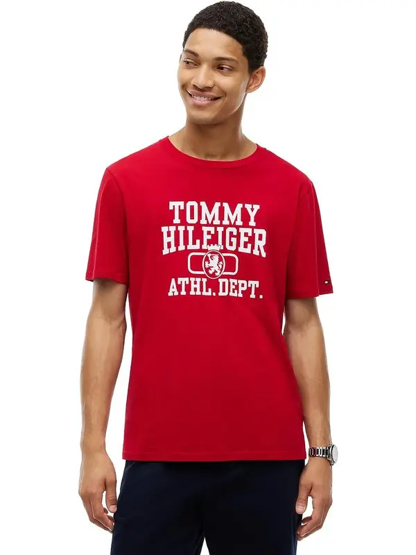 Tommy Hilfiger Athletic Department Logo T-shirt - Medium Red