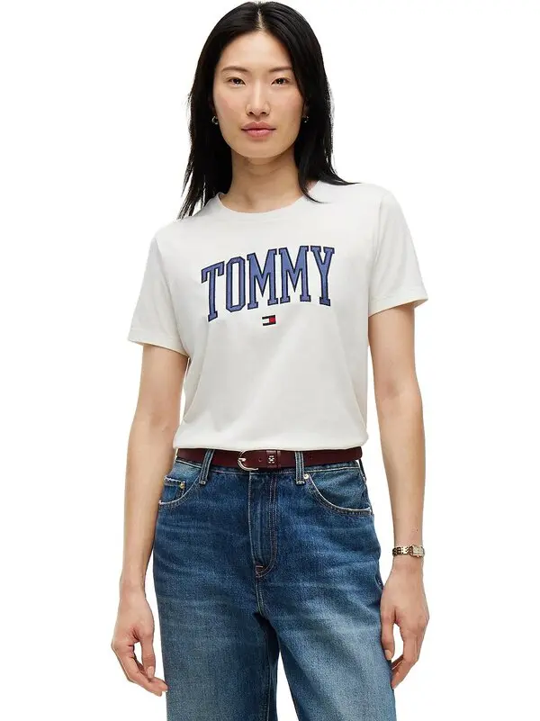 Tommy Hilfiger Varsity Logo T-shirt - Ivory